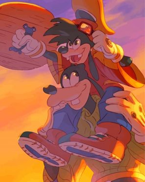 Goofy Movie Disney Art Paint By Numbers - Painting By Numbers