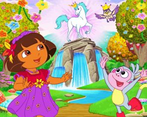 Dora The Explorer Animation Paint By Numbers - Painting By Numbers
